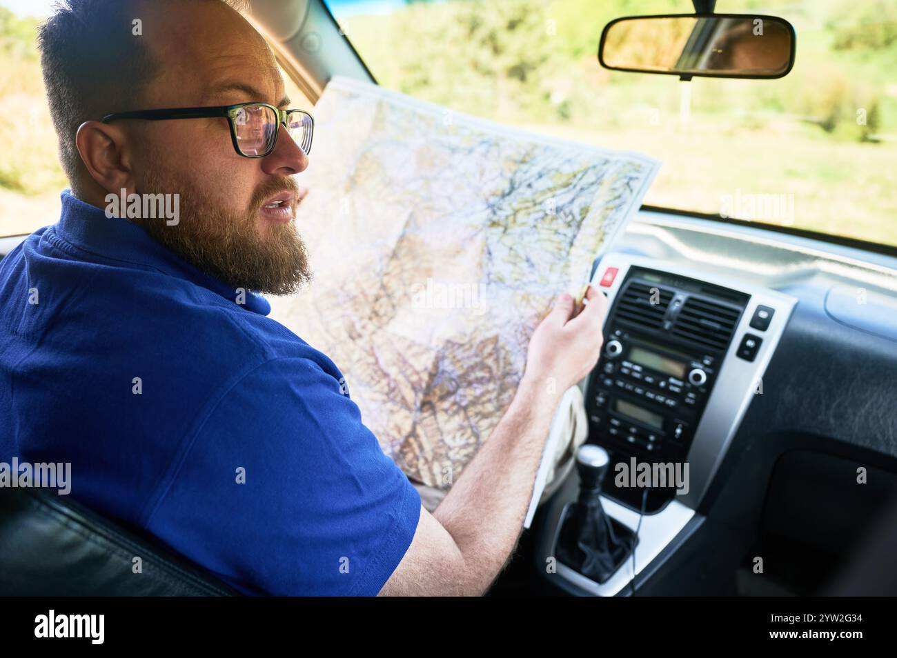 Driver navigating scenic route in hi-res stock photography and images ...