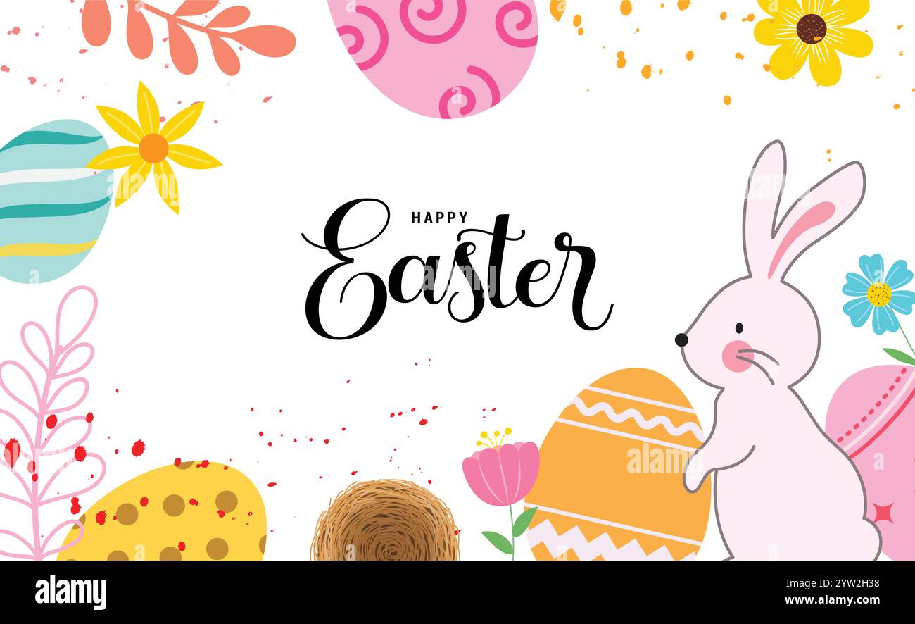 Happy easter clipart background design. Happy easter sunday wishes and ...