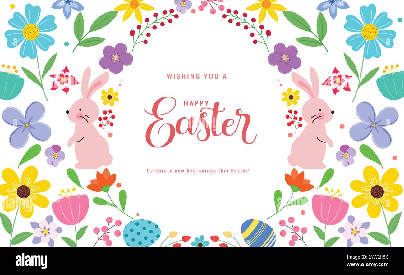 Happy easter wishes clipart background. Happy easter sunday invitation ...