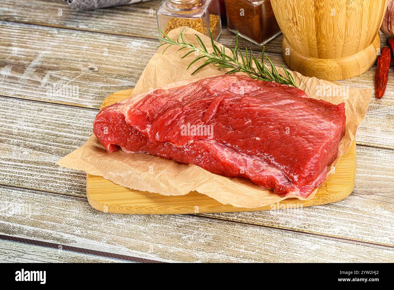 Raw beef flesh meat piece for cooking Stock Photo - Alamy