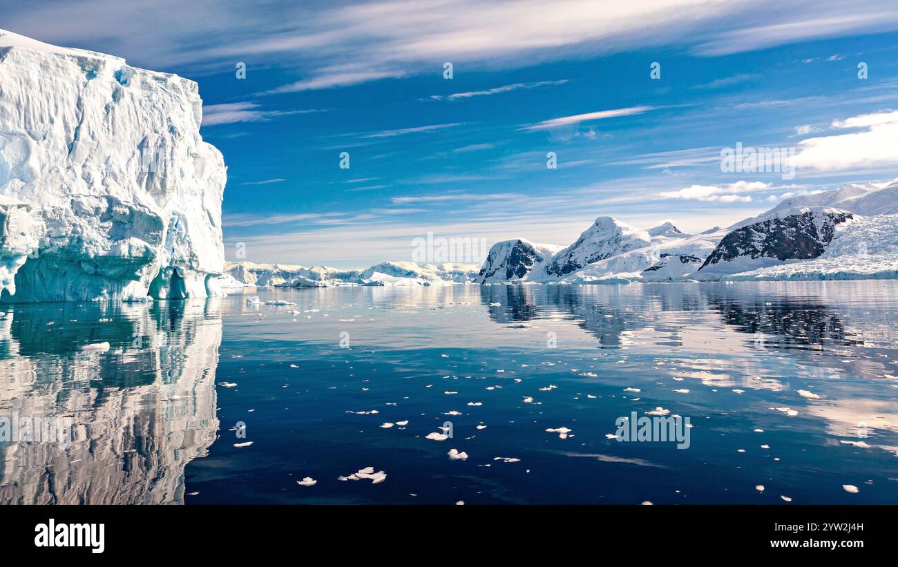 Glacier and Iceberg in the Antarctic Landscape Stock Photo - Alamy