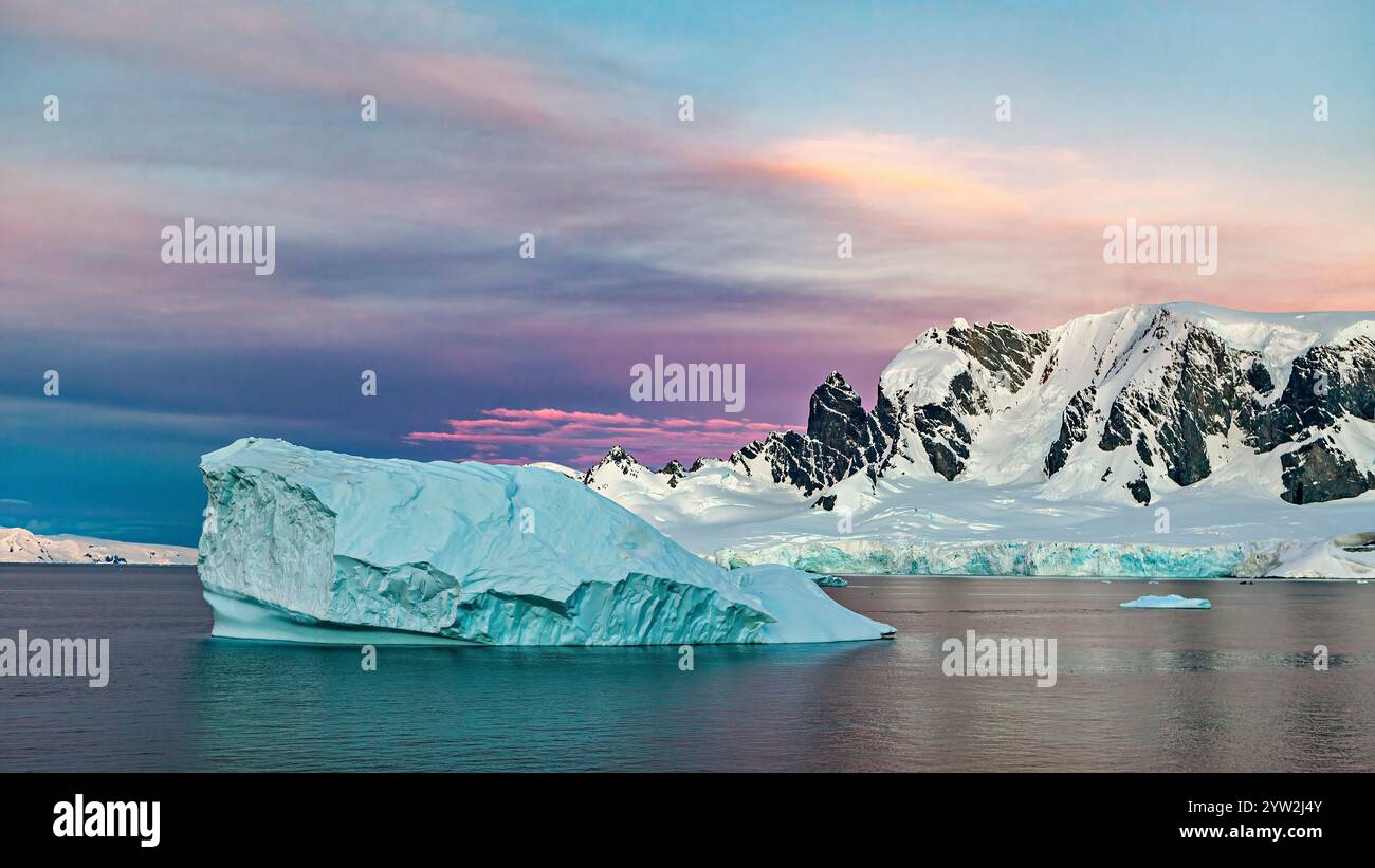Glacier and Iceberg in the Antarctic Landscape Stock Photo - Alamy