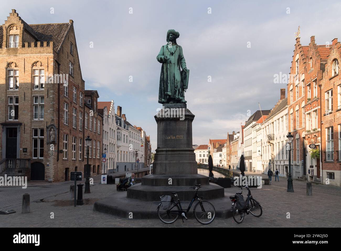 Jan van Eyck statue on Jan van Eyckplein (Jan van Eyck square) in ...