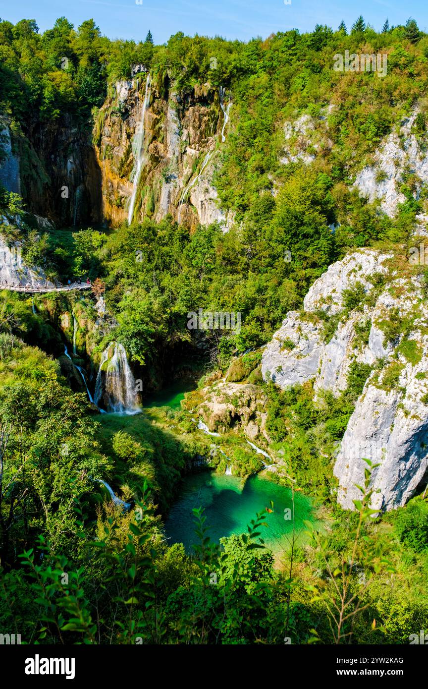 Nestled in the heart of Croatia, Plitvice Lakes vibrant turquoise ...