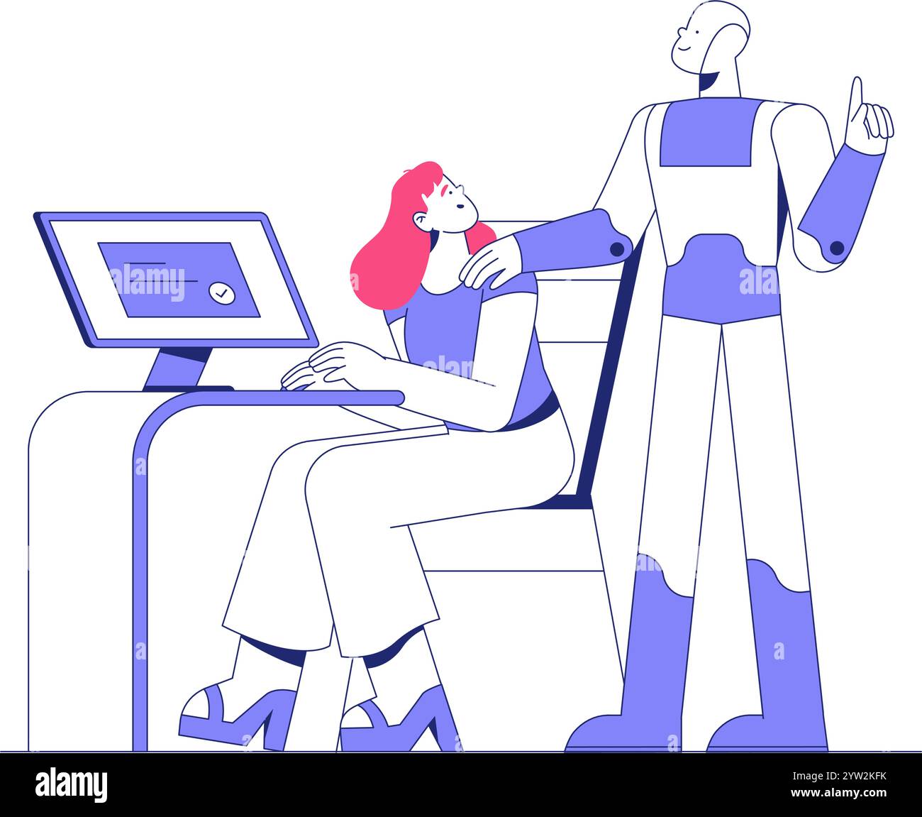 Ai assistant in workspace hi-res stock photography and images - Alamy