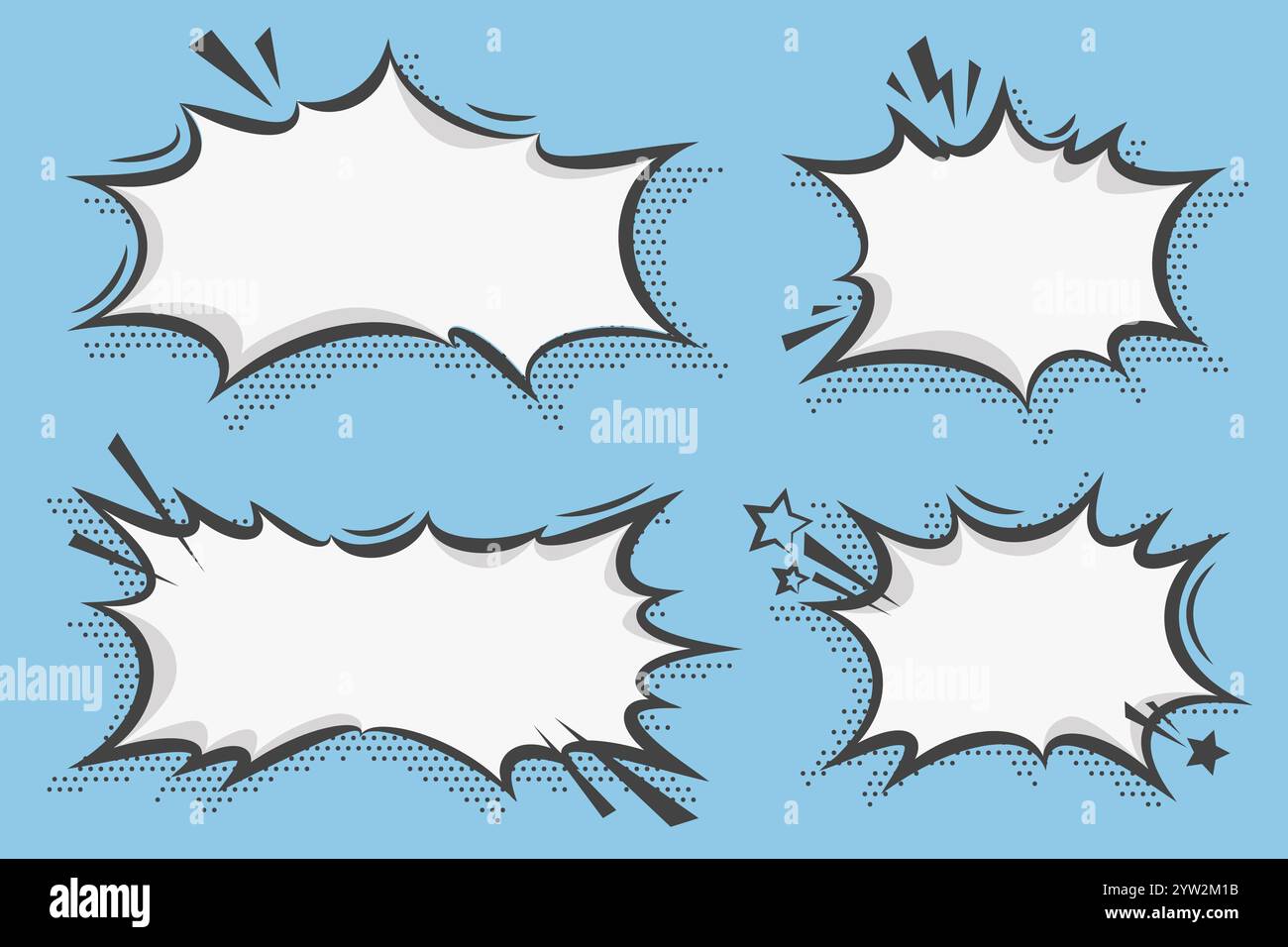 Manga speech bubble. Comic text frame with pop art halftone dotted ...