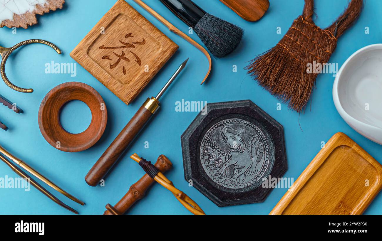 Blending elements of traditional art hi-res stock photography and ...