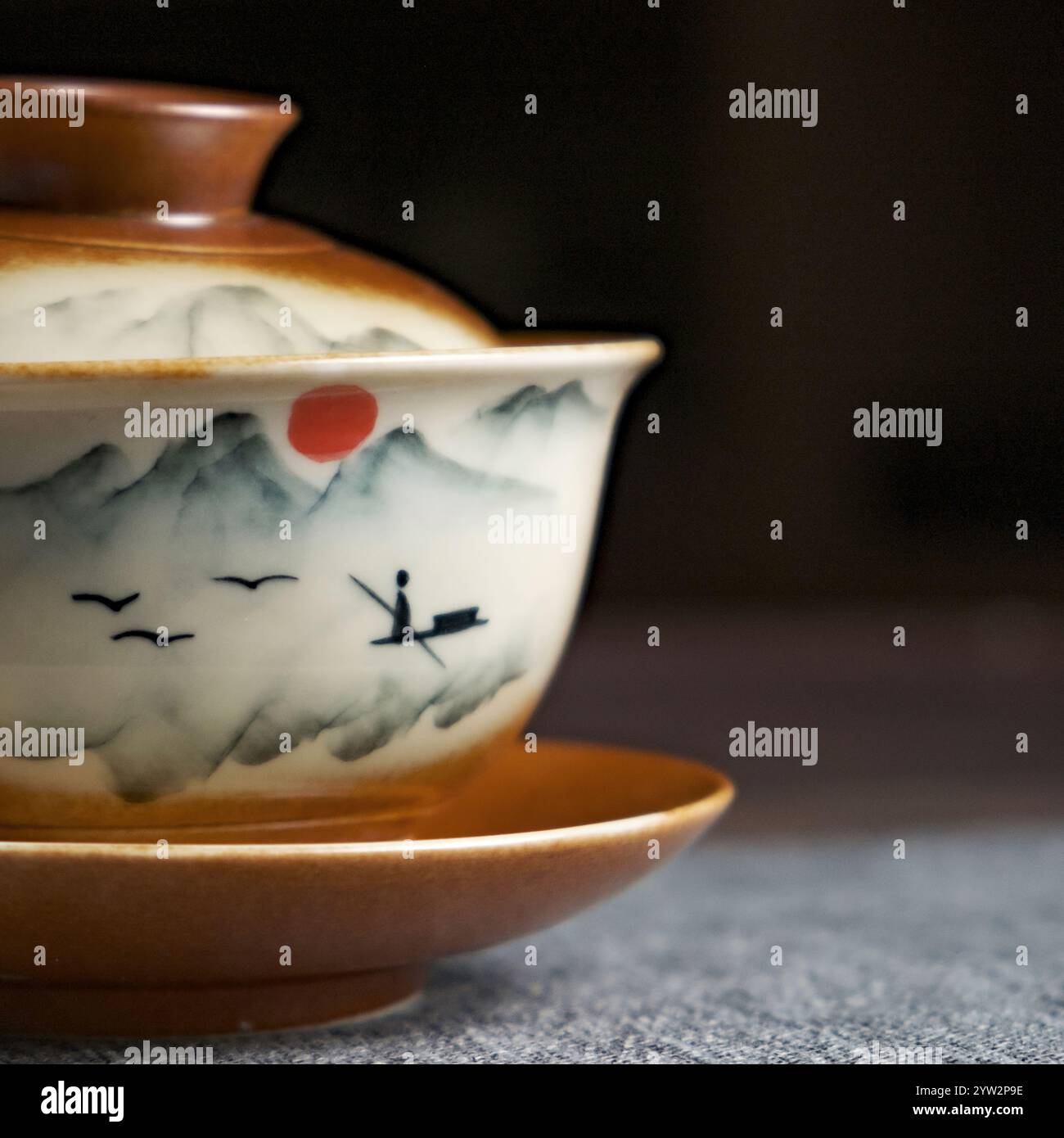 This is a beautifully designed teacup that showcases an exquisite and ...