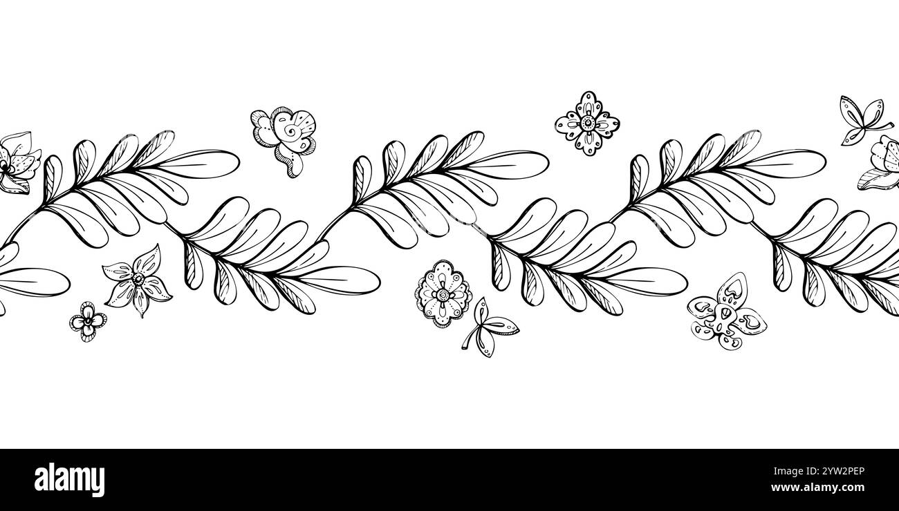 Floral lace embroidery exotic orchid rose flowers and leaves, folk ...