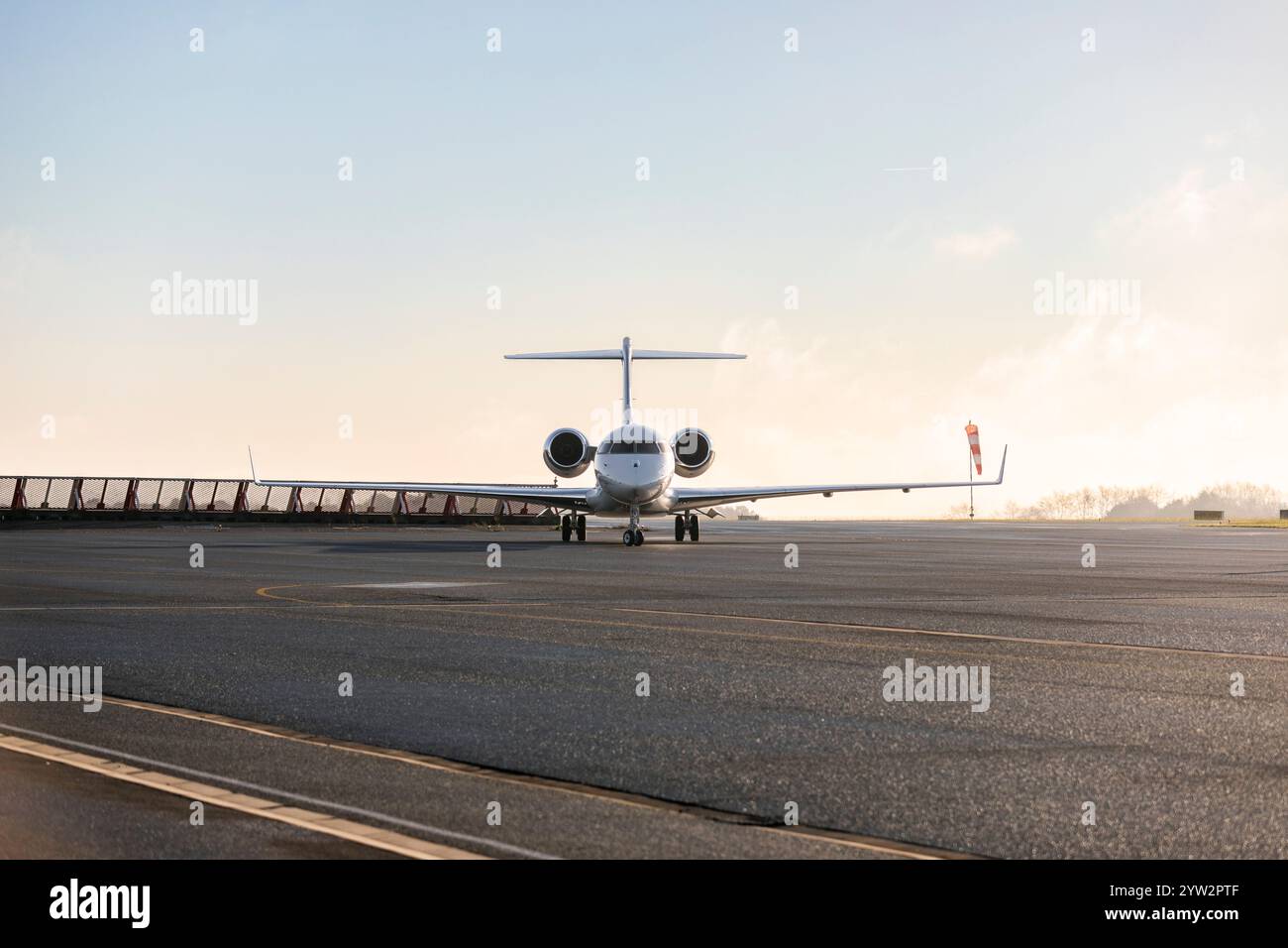 NetJets Bombardier Global 6000 at Biarritz airport, France Stock Photo ...