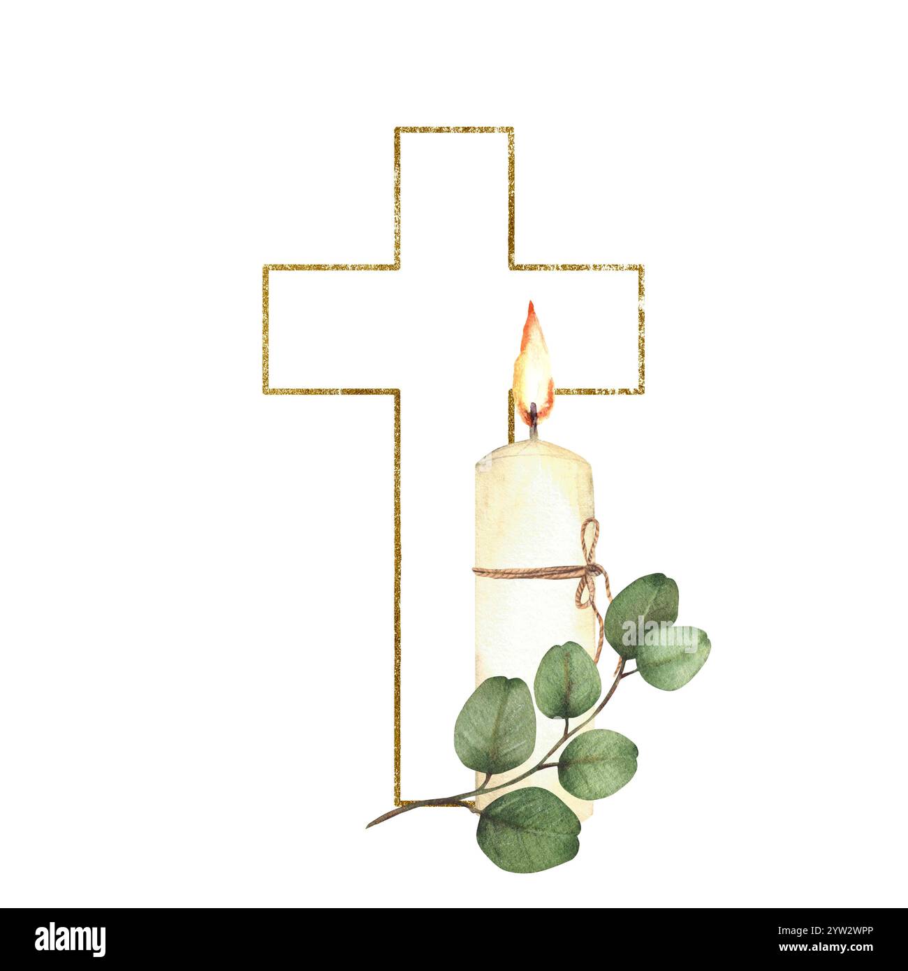 Baptism Cross Clip Art Gold