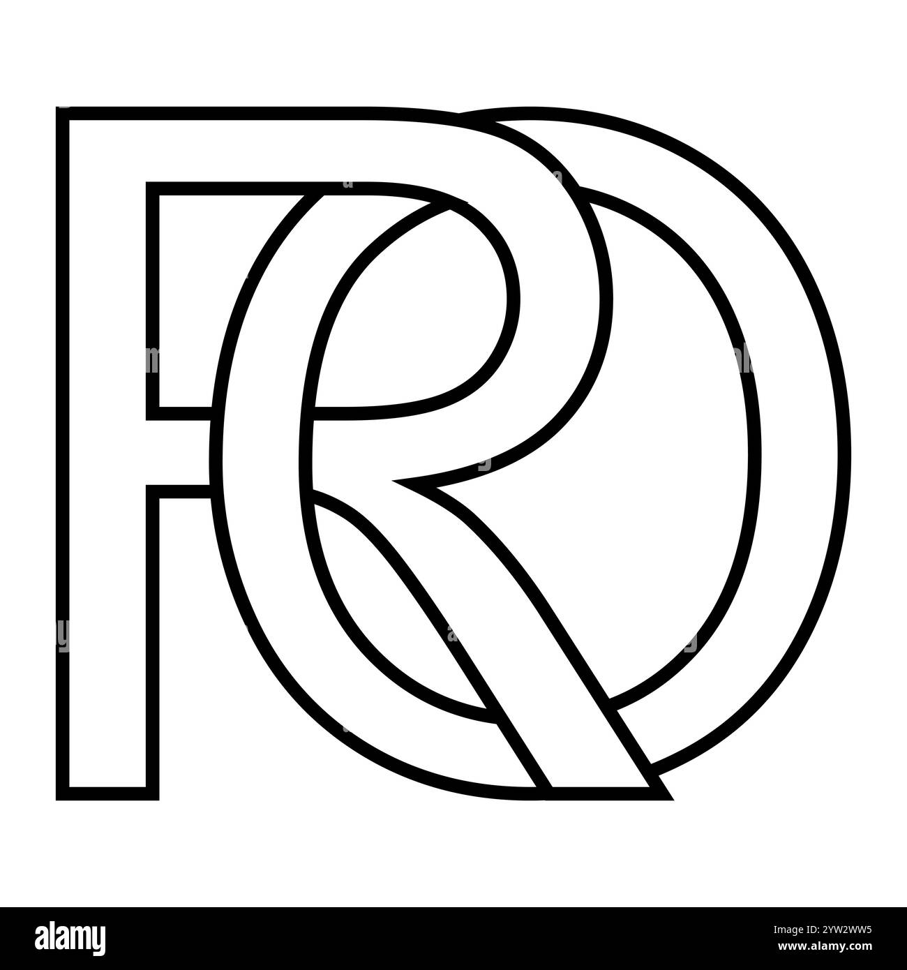 Logo sign ro or, icon double letters logotype r o Stock Vector Image ...