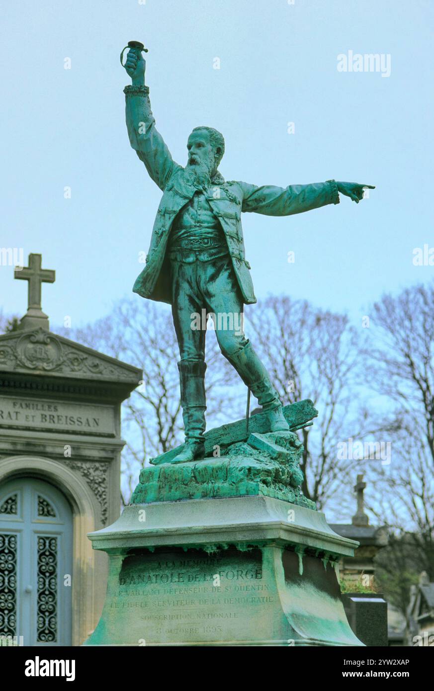 Politician Anatole de la Forge statue at his tomb, created by Louis ...