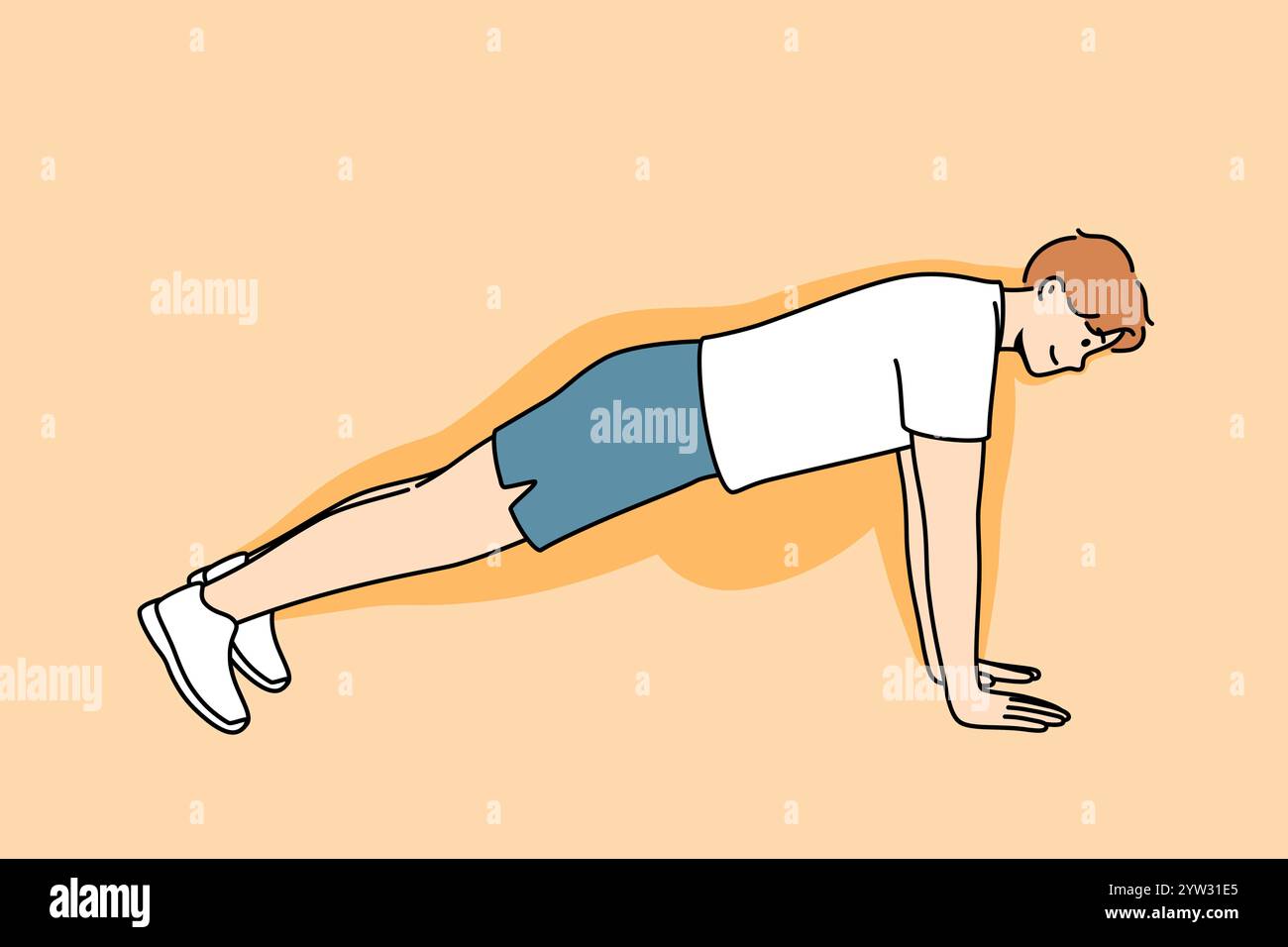 Man doing push-ups makes progress in losing weight, and feels ...