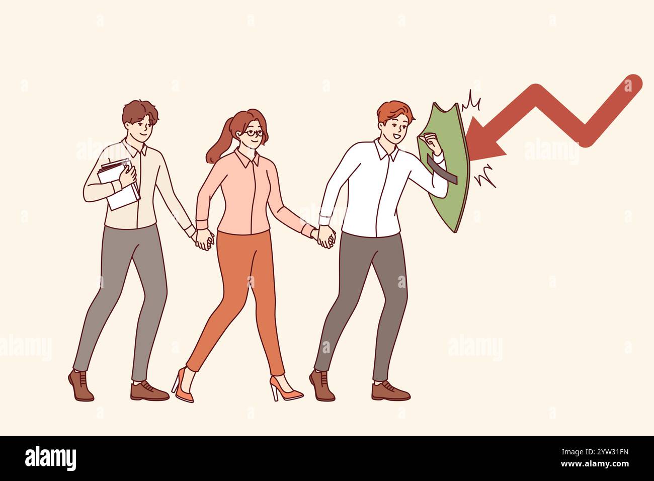 Woman team leader guides colleagues hi-res stock photography and images ...