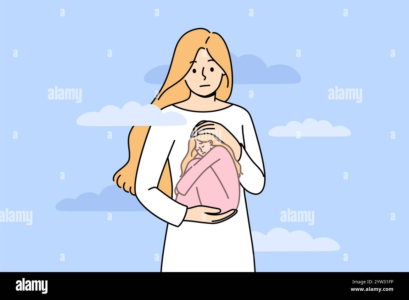 Feeling emotional stability in Stock Vector Images - Alamy