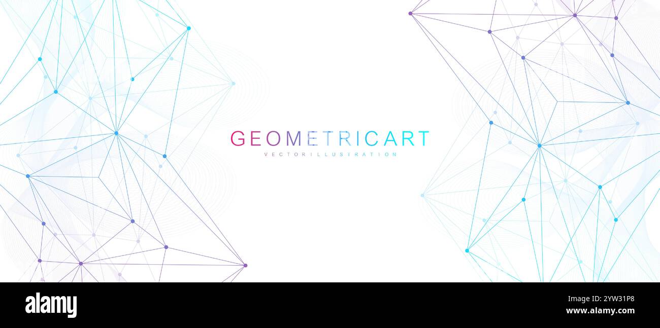 Global network connection website header or banner design. Abstract ...