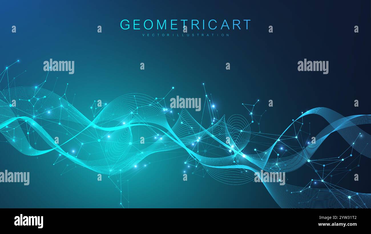 AI technology abstract background. AI generative art creative banner ...