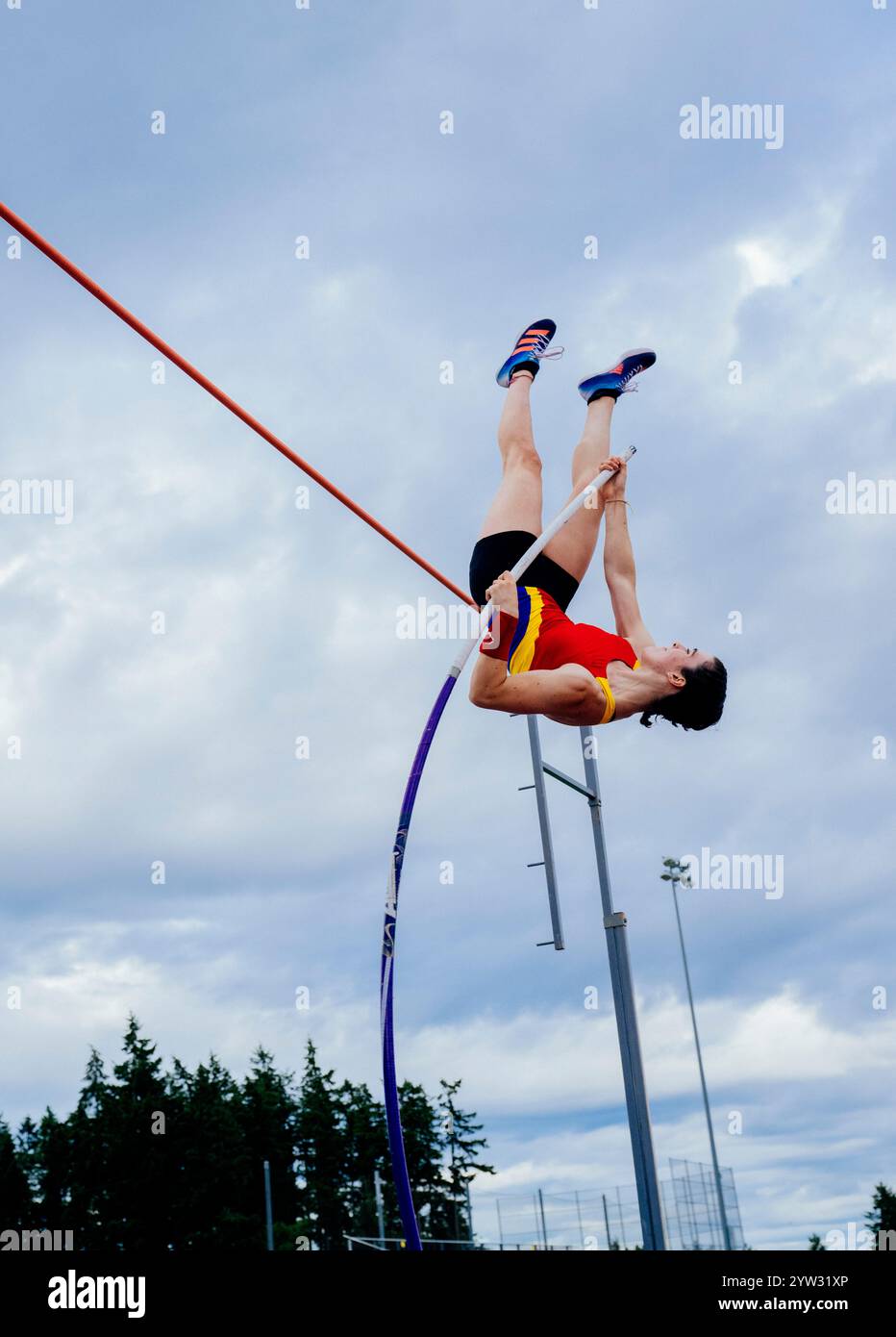 Athlete performing over bar hi-res stock photography and images - Alamy