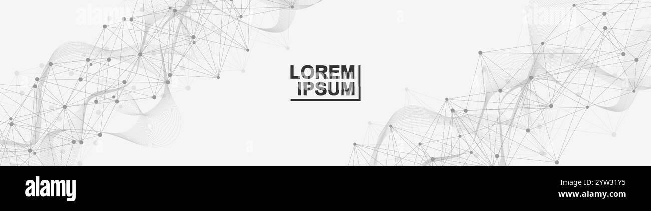 Global network connection website header or banner design. Abstract ...