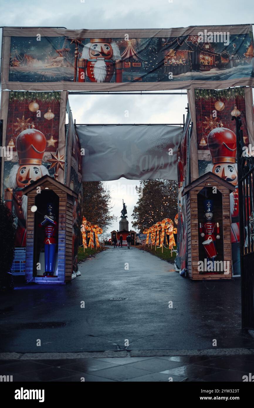 Entrance to Exeter Northernway Winter Wonderland Christmas attraction ...