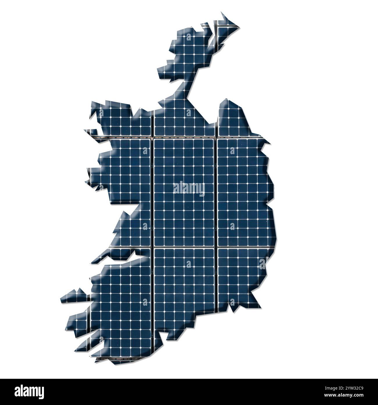 Solar energy photovoltaic panels in the shape of a map of the Republic ...