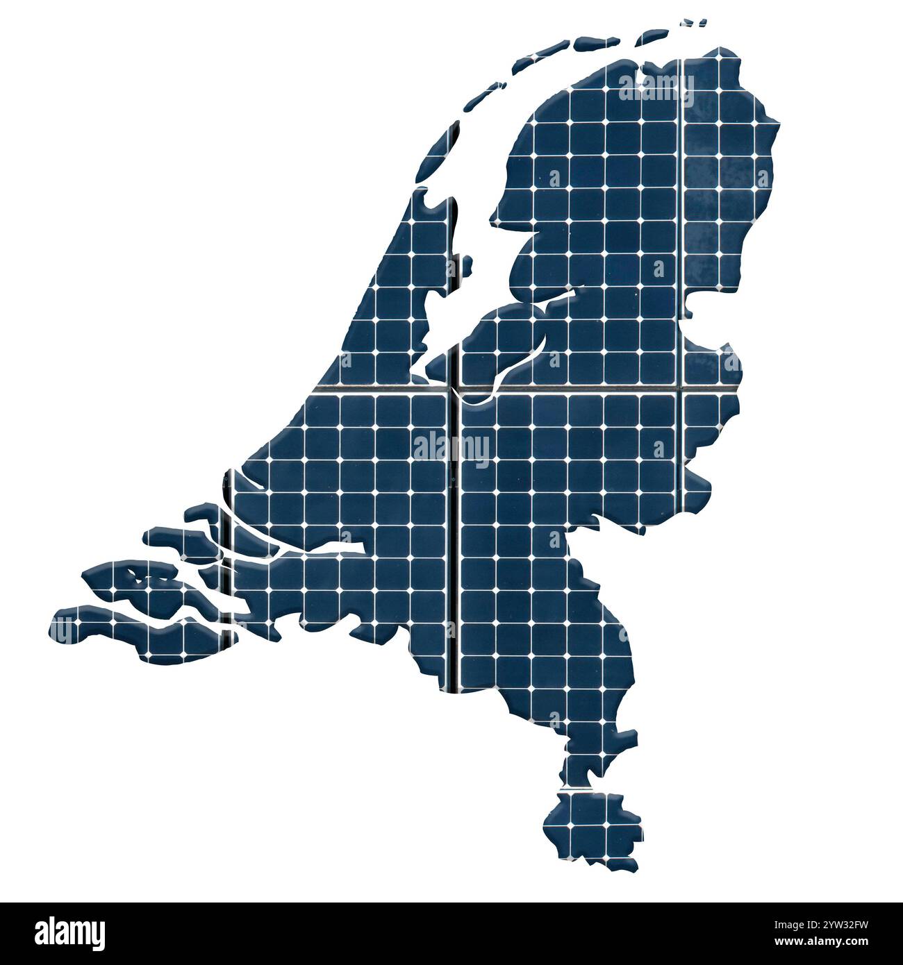 Solar energy photovoltaic panels in the shape of a map of The ...