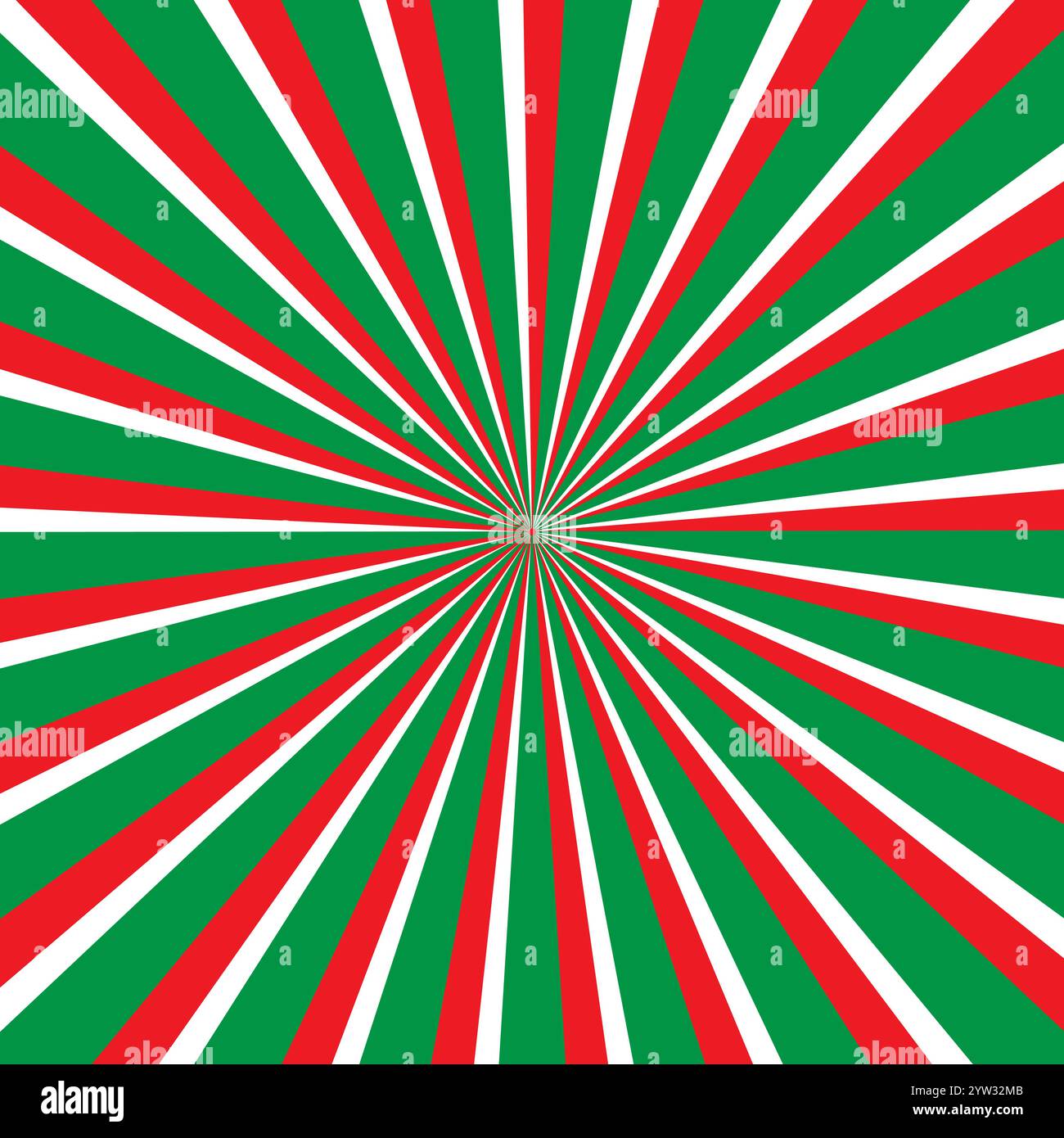 Retro stripes background. Red green pattern. Radiating festive design ...