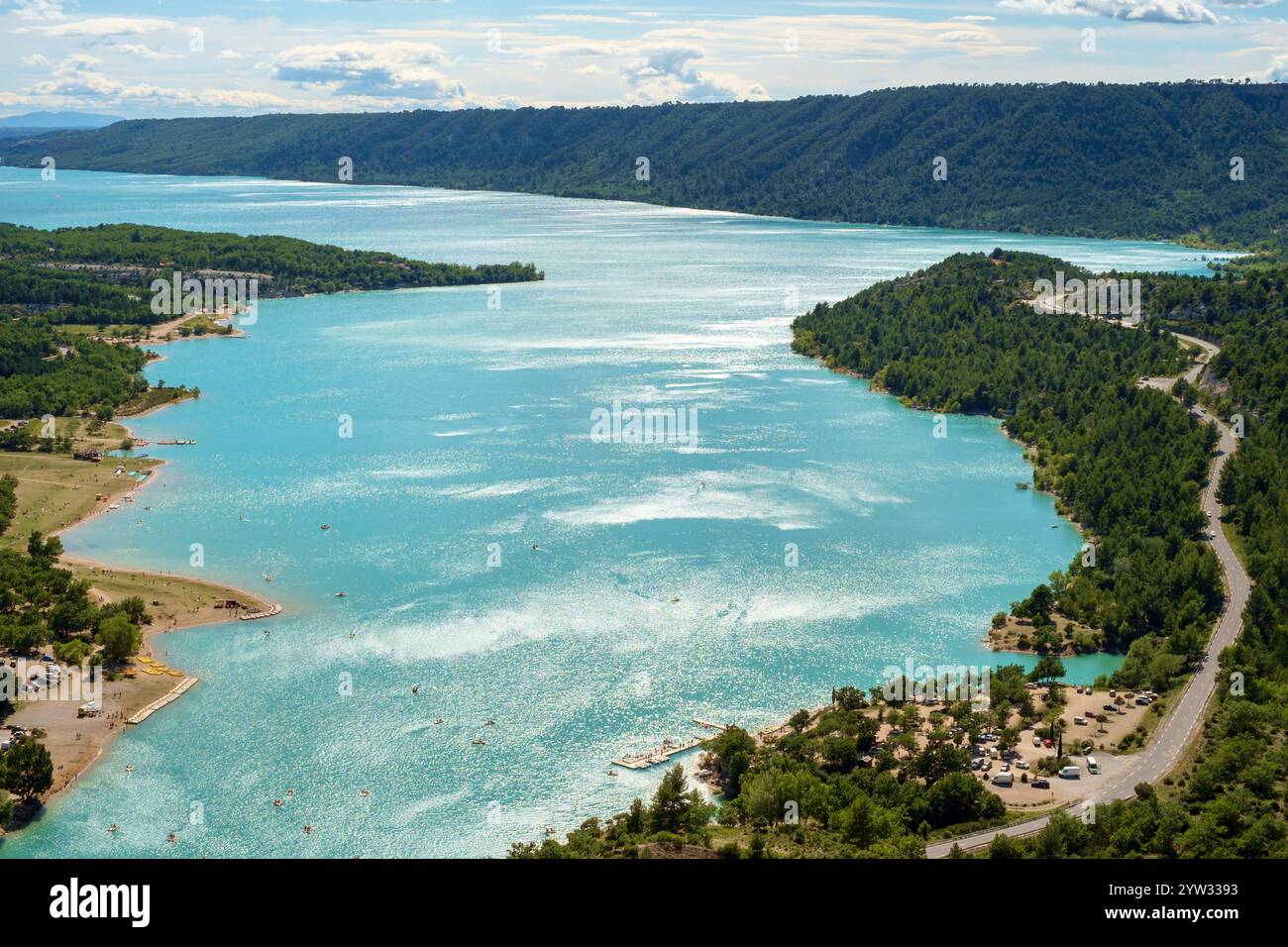 High angle aerial view of Lac de Sainte-Croix Stock Photo - Alamy