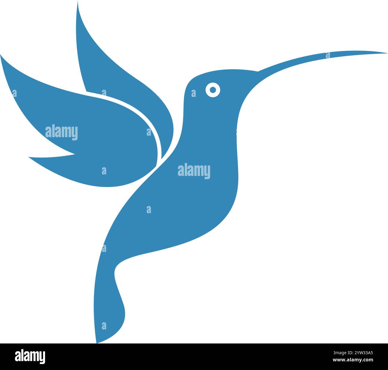 Elegant hummingbird flower silhouette hi-res stock photography and ...