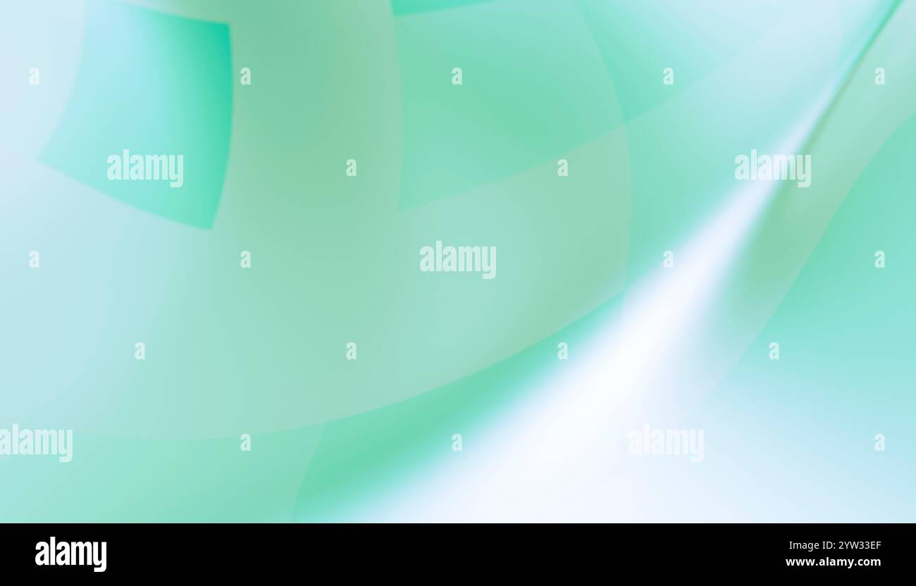 Abstract green and turquoise gradient background with soft light and ...