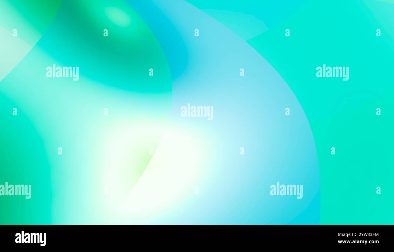 Abstract smooth blue and green gradient background with wavy curves and soft lighting effects ...