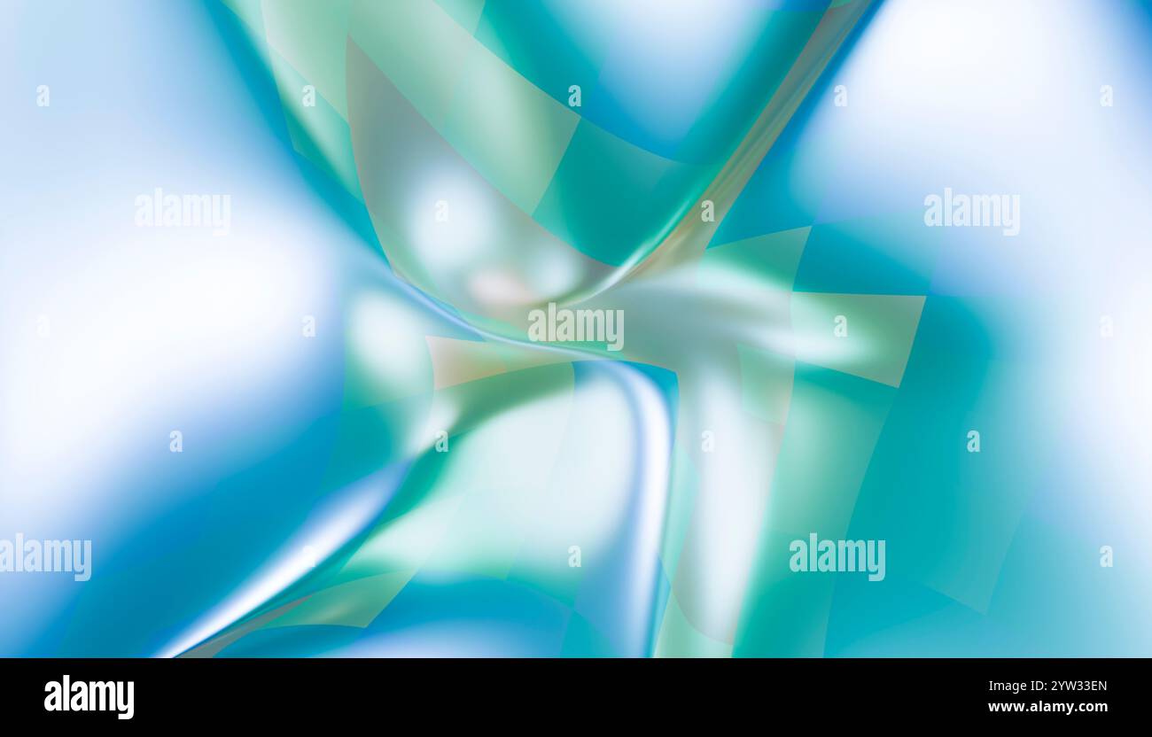 Abstract blue and green gradient shapes with smooth flowing lines and a ...