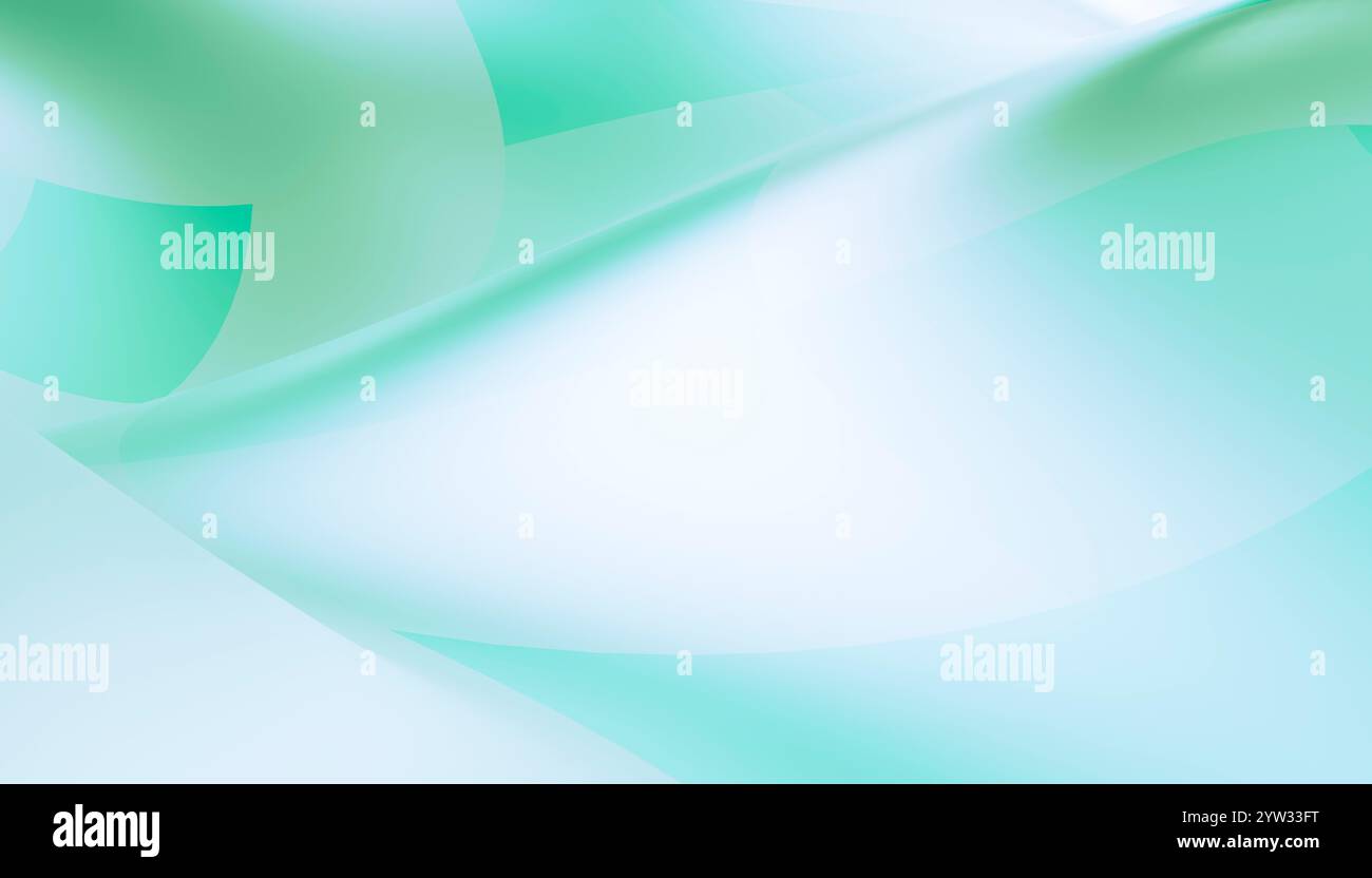 Abstract green and turquoise gradient background with soft light and ...