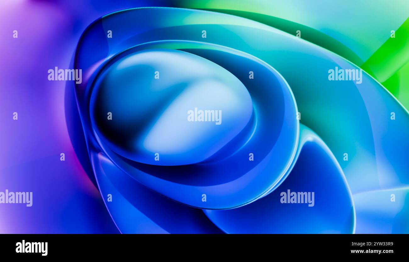 Vibrant abstract swirls in a dynamic flow of red, blue, and pink hues ...