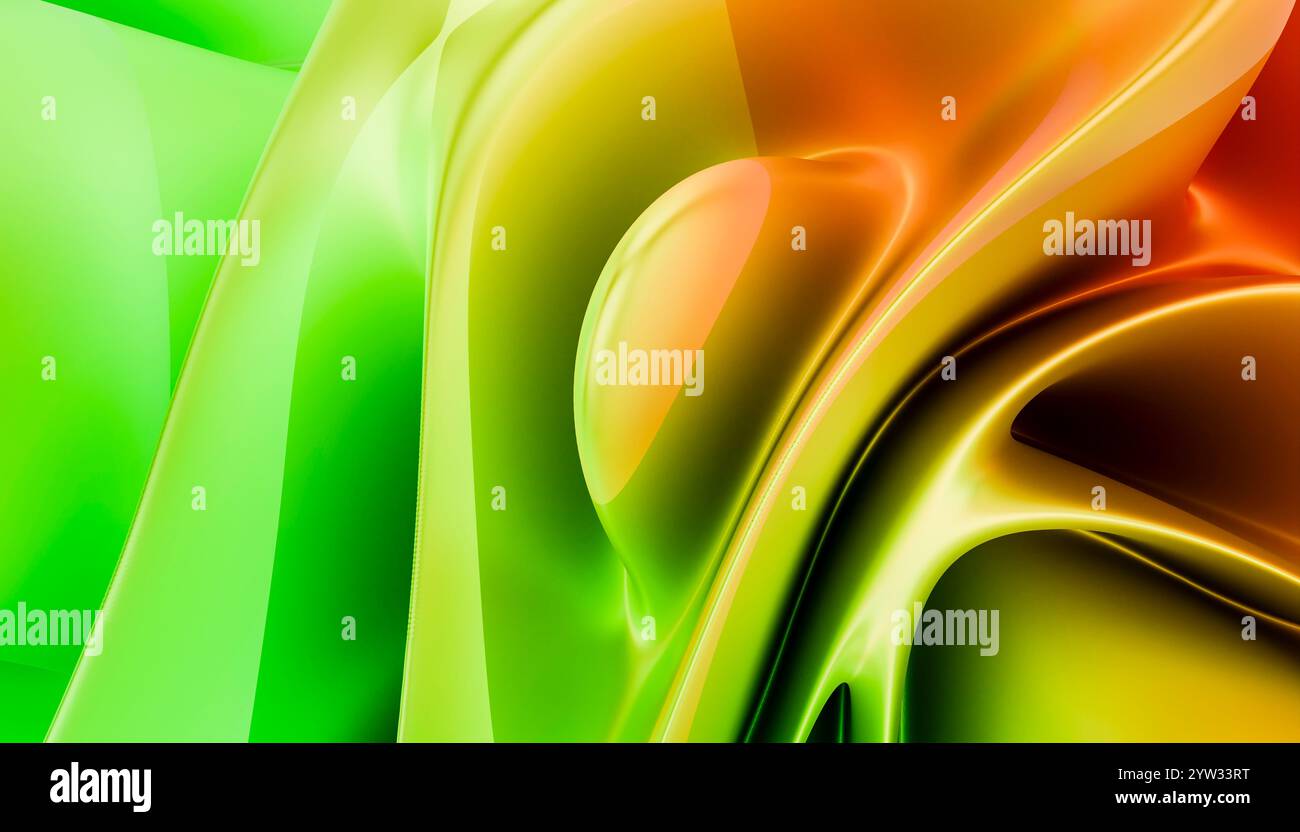 Intertwining green shapes hi-res stock photography and images - Alamy