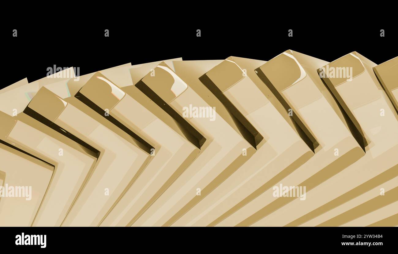 Abstract Beige Geometrical Structure With Repeating Patterns Creating A Sense Of Architectural