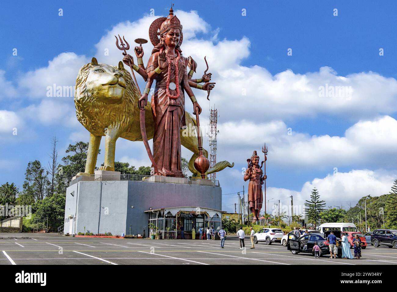 Larger than life sculpture giant gigantic statue of Hindu deity goddess ...