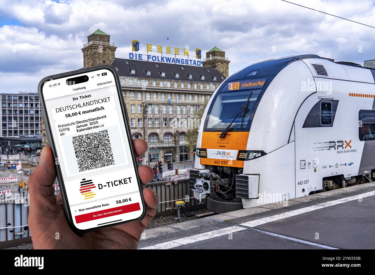 Symbolic image of Deutschlandticket, new from 2025 for 58 euros per ...
