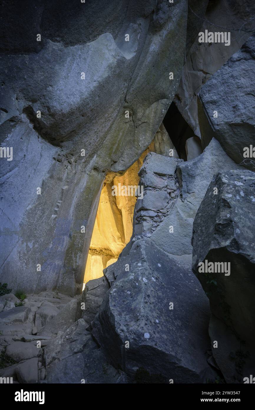 Incidental sun illuminates the passage (Chambre du Roi) through the ...