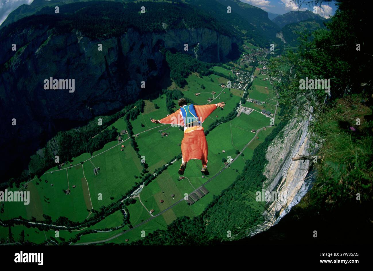 Wingsuit base jumping switzerland hi-res stock photography and images ...