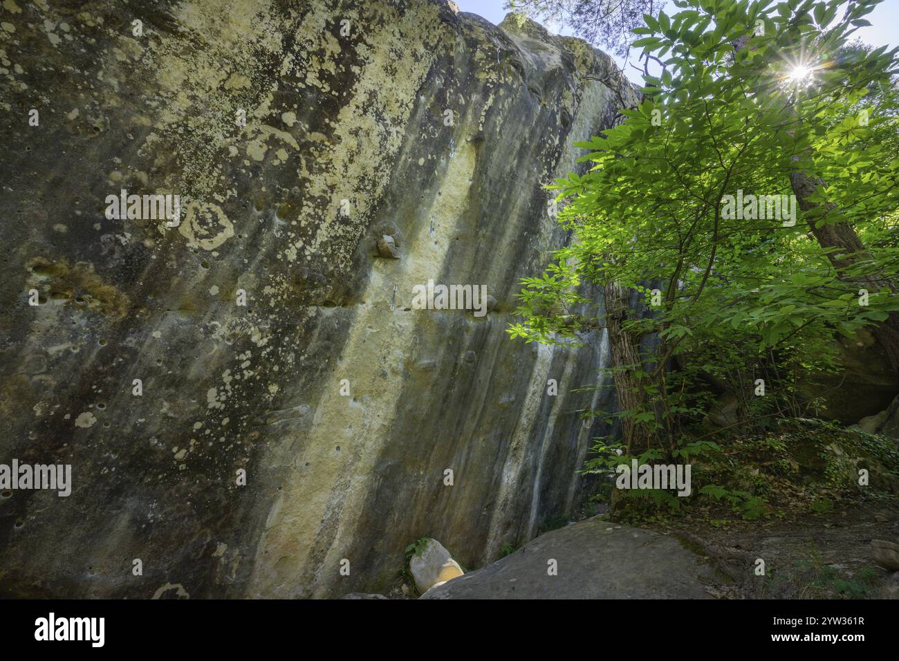 Climbing rocks, sandstone labyrinth hike Gres d'Annot, Alpes-de-Haute ...