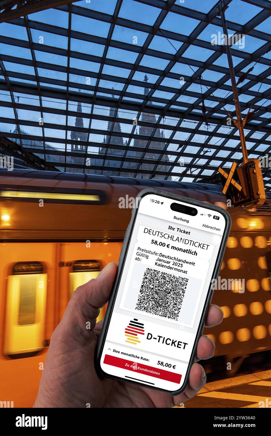 Symbolic image of Deutschlandticket, new from 2025 for 58 euros per ...
