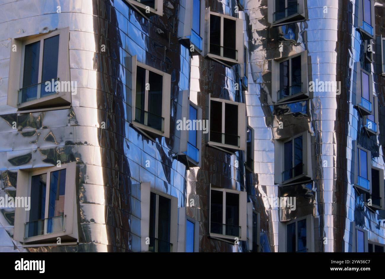 Tower block, the Gehry House, architect Frank Gehry Dusseldorf, North ...