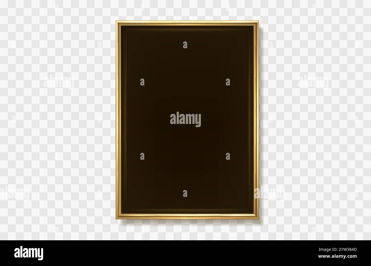 Frame gold, show signboard, transparent background. Vector illustration ...