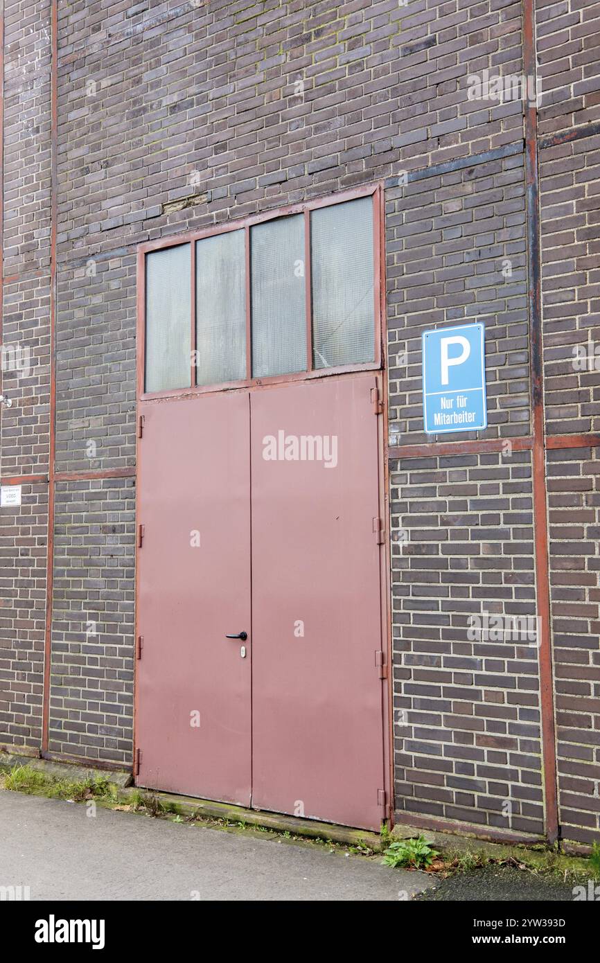 Details of 100 years old industrieal buildings, big door Stock Photo ...