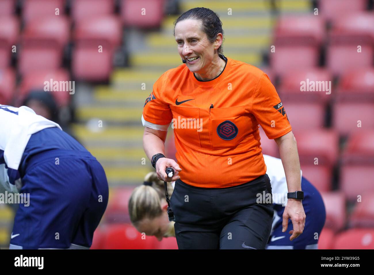 London, UK. 8 December 2024. Amy Fearn (referee) during Tottenham ...