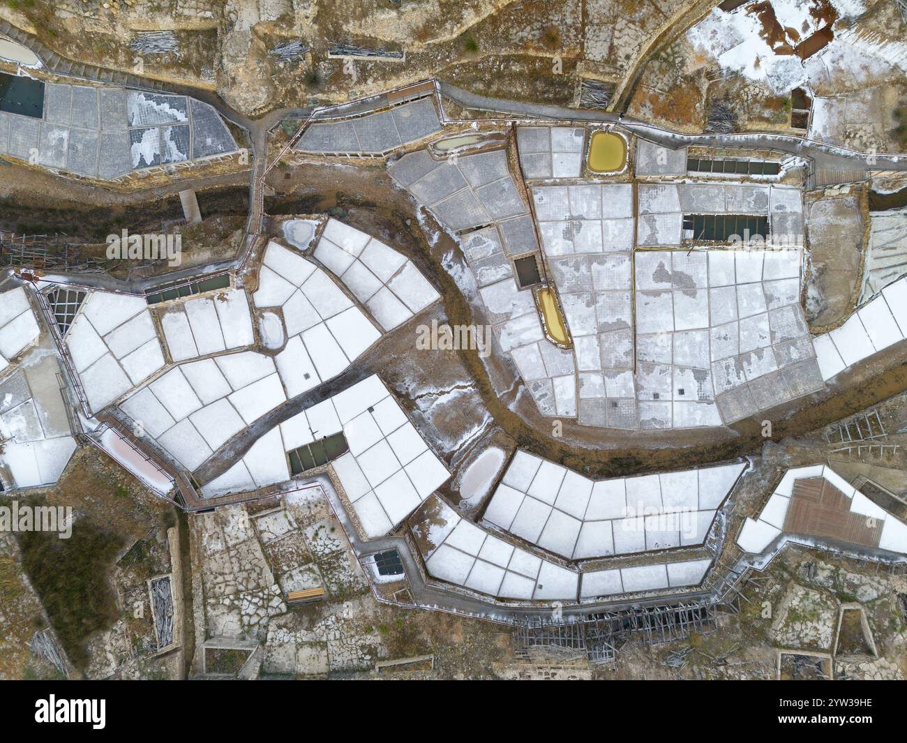 Salinas de Añana, natural saline from muera river Stock Photo - Alamy