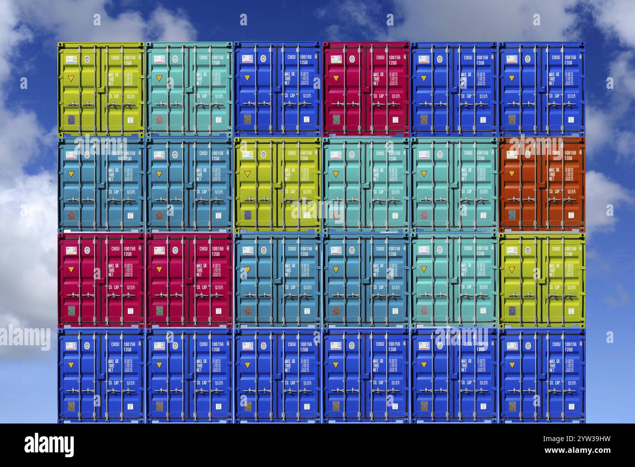 Container in the container terminal in the Jade-Weser-Port, container ...