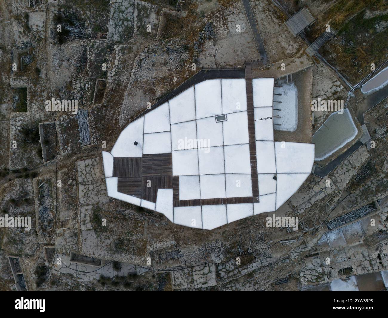 Salinas de Añana, natural saline from muera river Stock Photo - Alamy